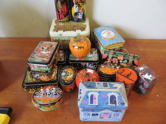 (16pcs.) Decorative Halloween Tin Inc. Keller Charles Of Phil. Auction