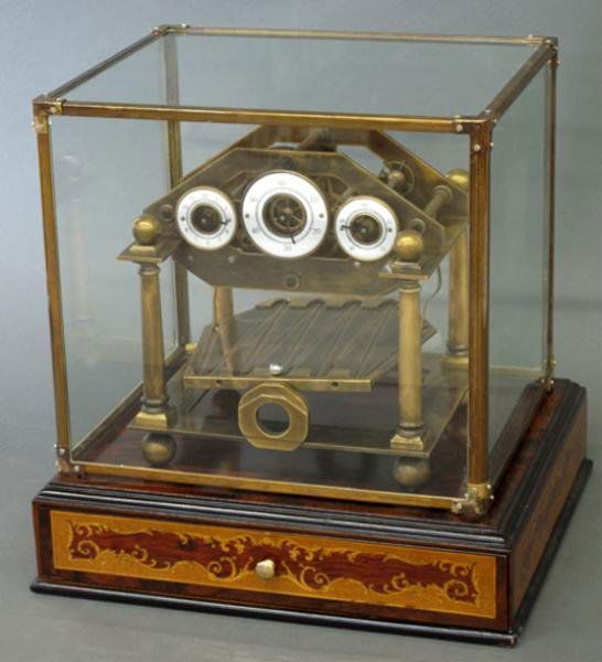 38: CONGREVE-STYLE BRASS ROLLING BALL CLOCK : Lot 0038 38: CONGREVE-STYLE BRASS ROLLING BALL CLOCK : Lot 0038