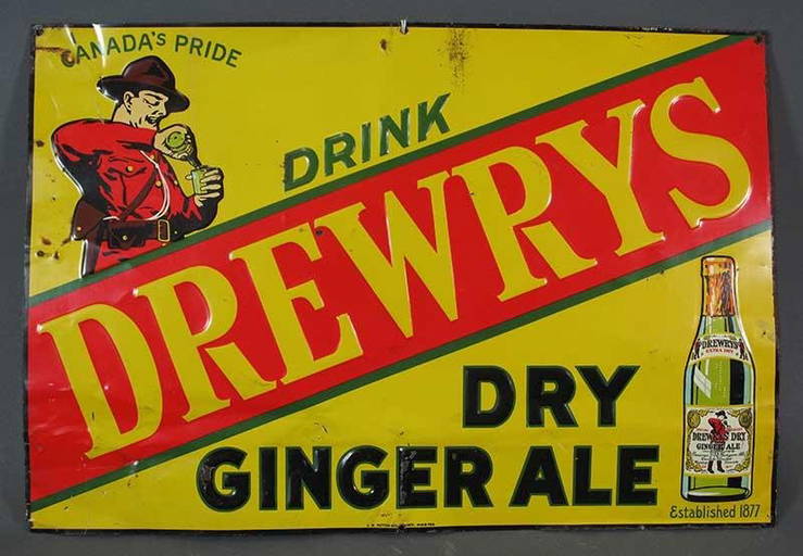 Drewrys Ginger Ale Sign