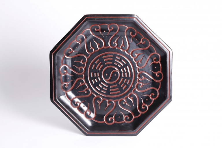 Tixi (marbled Lacquer Carving) Octagonal Plate.