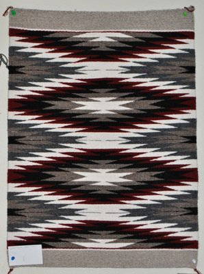 Navajo Grey & Maroon Rug Glorilene Harrison