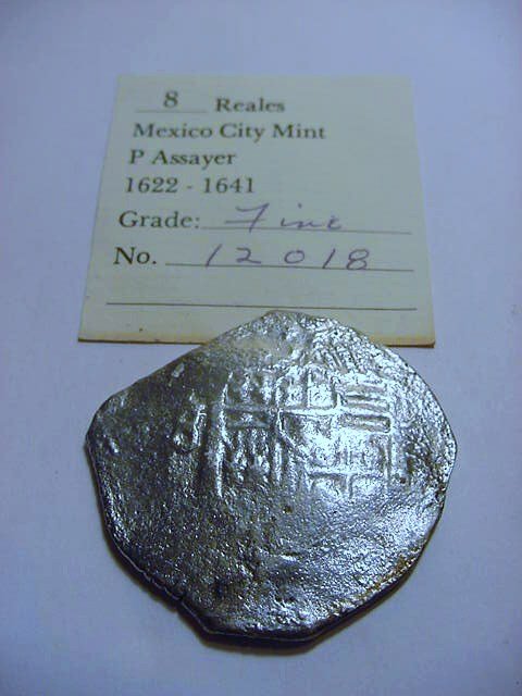 1641 Concepcion Shipwreck 8 Reales Cob