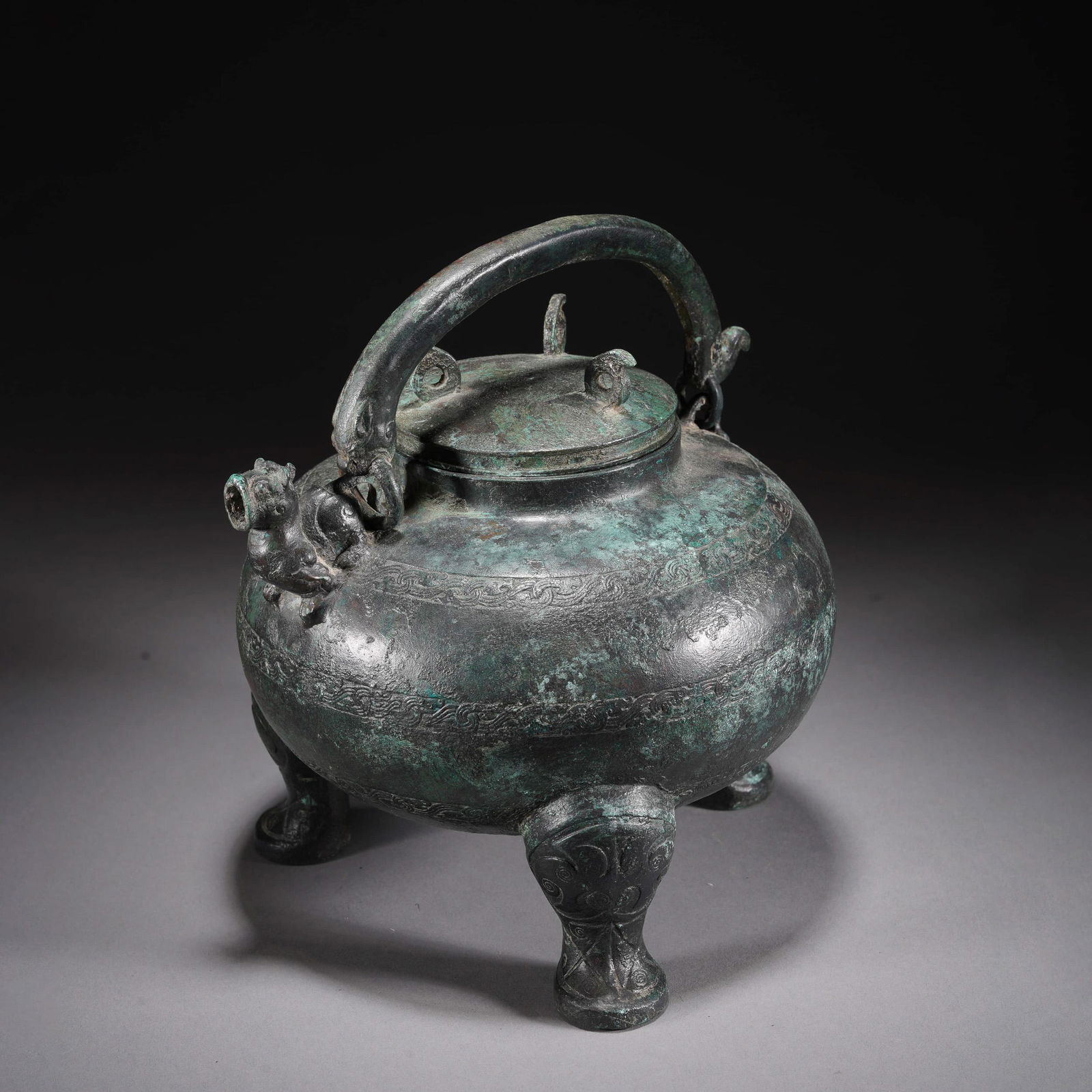 Bronze Pot With Loop Handle