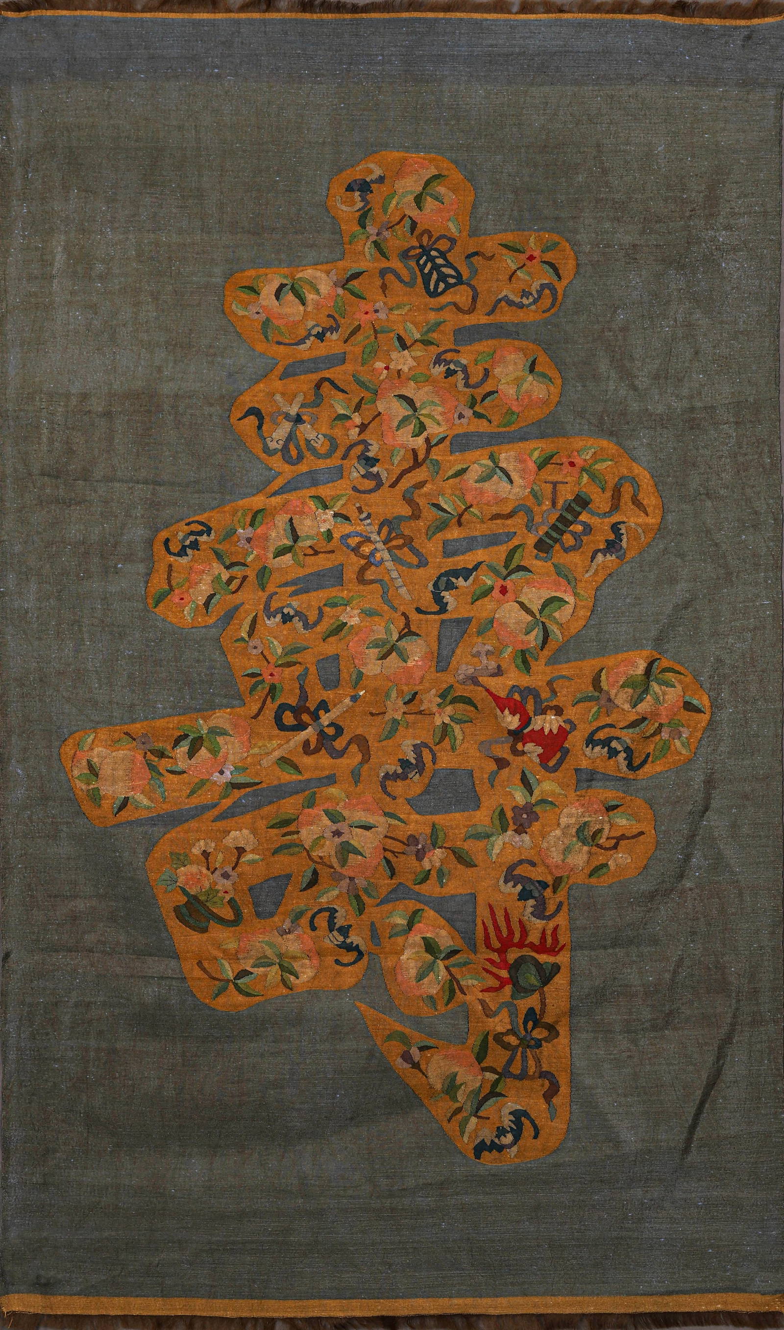 Kesi Weaving Of Antique And Longevity Characters Auction