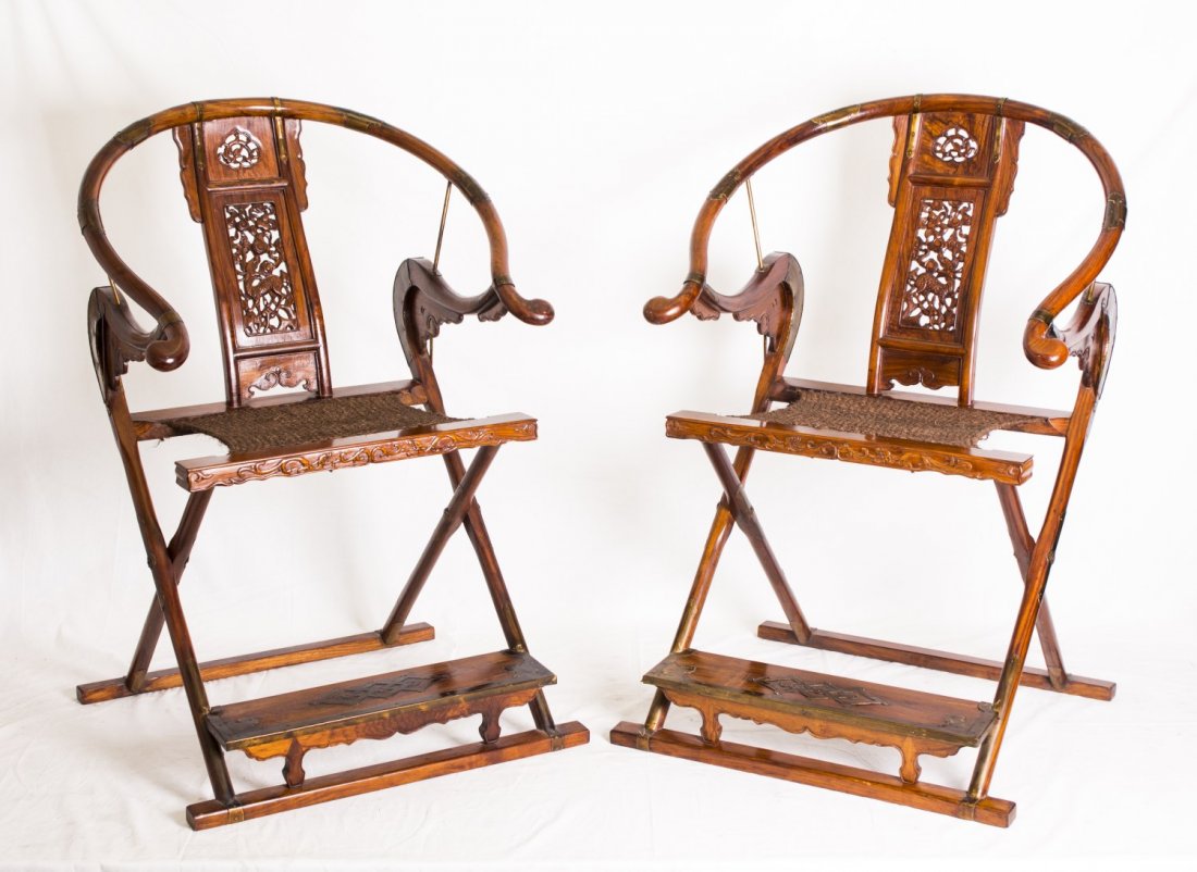 Pair of Chinese Hainan Huanghuali Chair