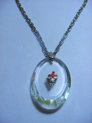 Vintage Knights Templar Crystal Necklace