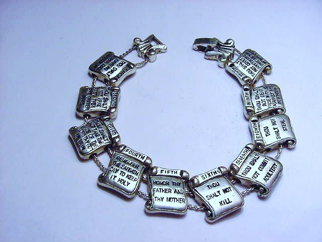 VINTAGE 10 COMMANDMENTS BRACELET