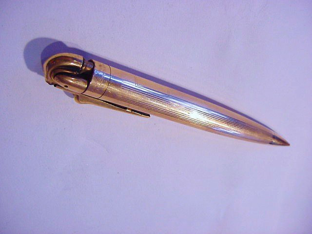 VINTAGE RONSON GOLD FILLED LIGHTER PEN NEEDS WORK : Lot 567
