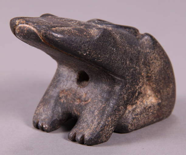Frog Effigy Pipe Native American Indian Made 4 ½” L