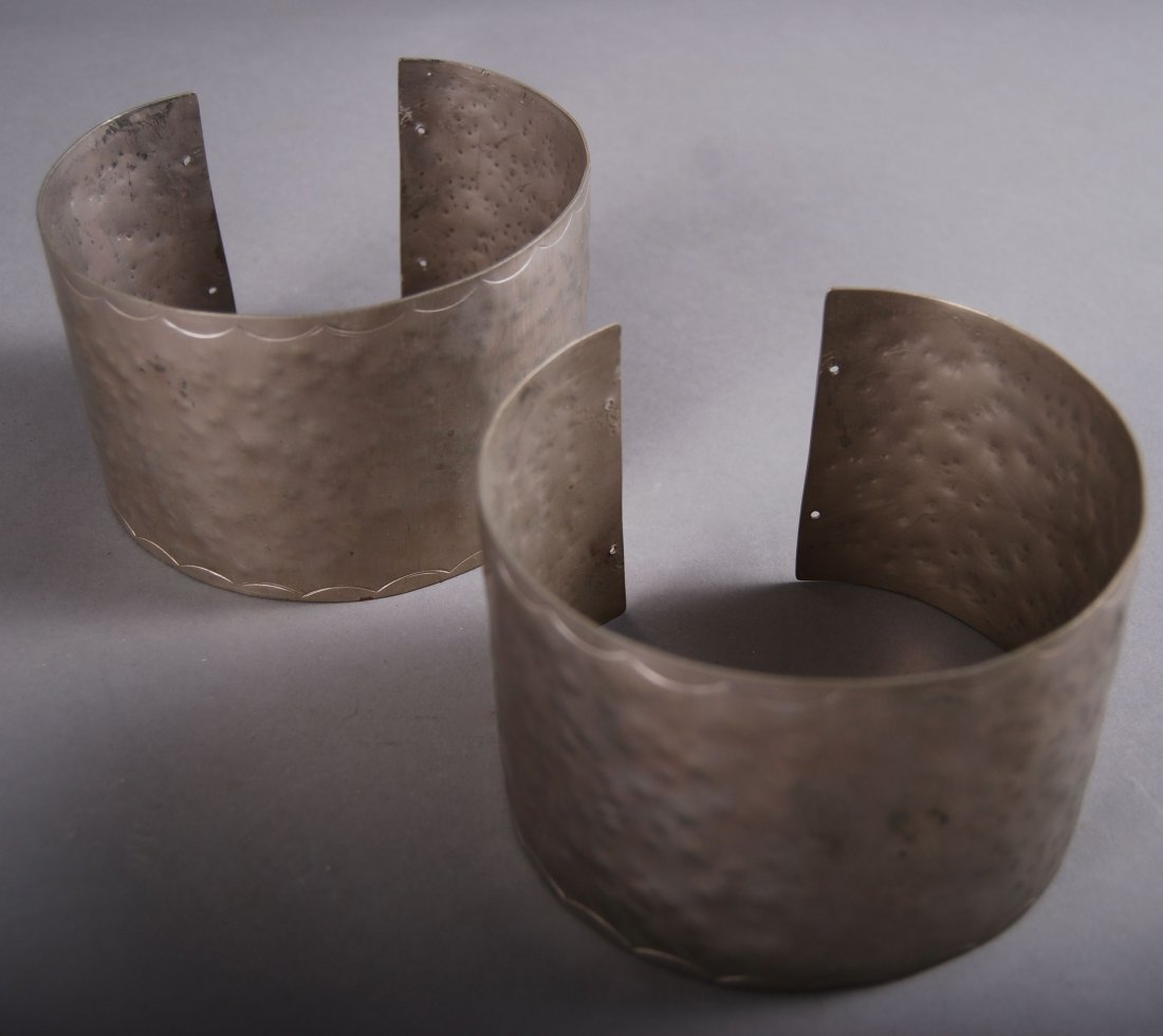 Set of 2 Native American Indian Metal Arm Bands, Cerimo