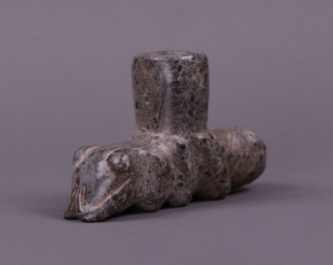 Early Native American Indian Stone Effigy Pipe Apr 29 2014 Pangaea
