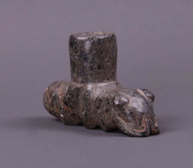 Early Native American Indian Stone Effigy Pipe Lot 59