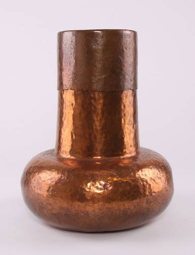 Raul Celery Zolezzi, Copper Peened Vessel Signed "chil