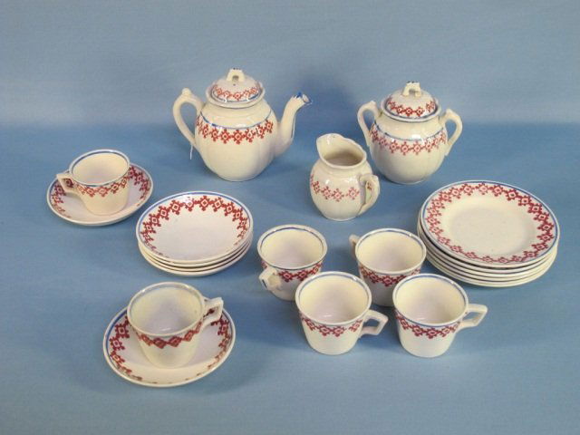 Staffordshire Child's Victorian Tea Set C. 1900
