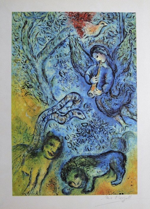 Marc Chagall, signed Lithograph "The Magic Flute"