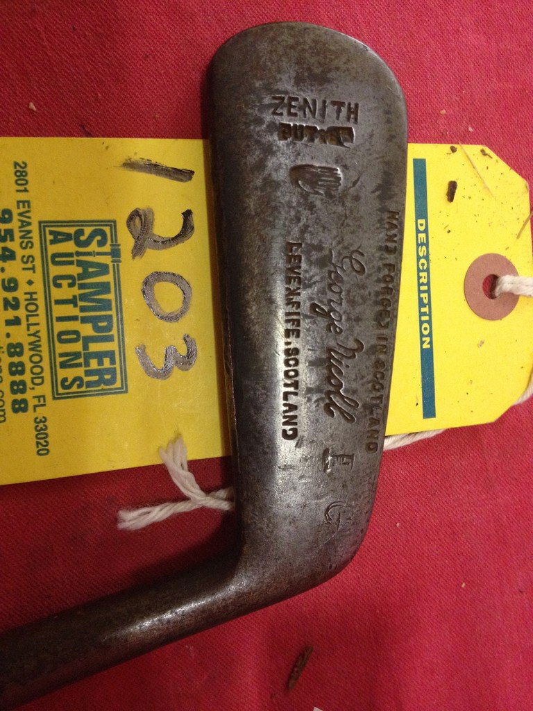 ANTIQUE GEORGE NICOLL GOLF PUTTER - HAND FORGED IN