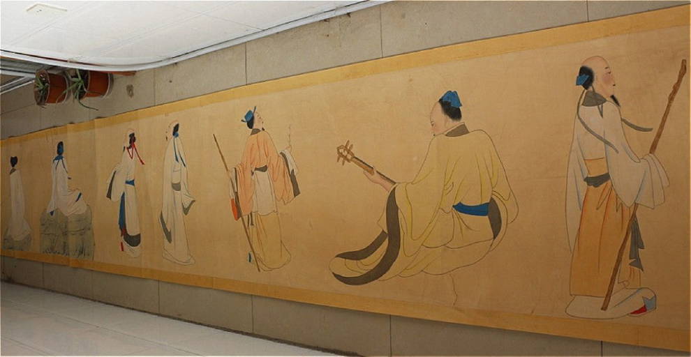 Rare Chinese Long Painting Scroll “figure”;zhang Daqian