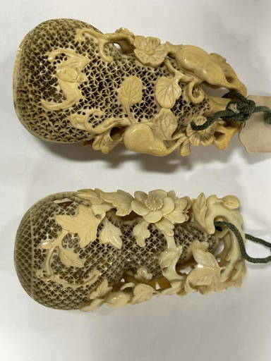 2 Old Chinese Incense Box Carving (#0299) on Dec 20, 2022 | Houston ...