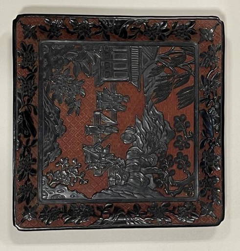 Ming Dynasty Carved Lacquer Plate