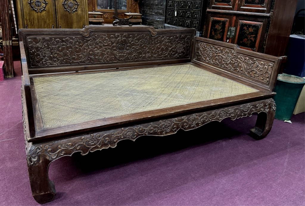 Antique Chinese Rosewood Couch Auction