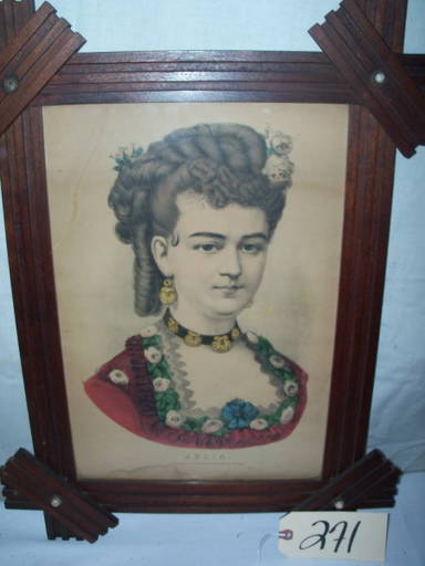 Julia Currier & Ives, Framed 14"x19"