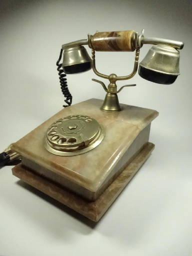 Vintage French Style Rotary Phone With Modular Jack,