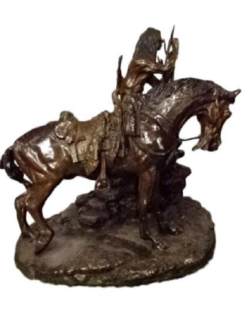 Large Marshall Mitchell Bronze Sculpture, Ole' Coonfoot