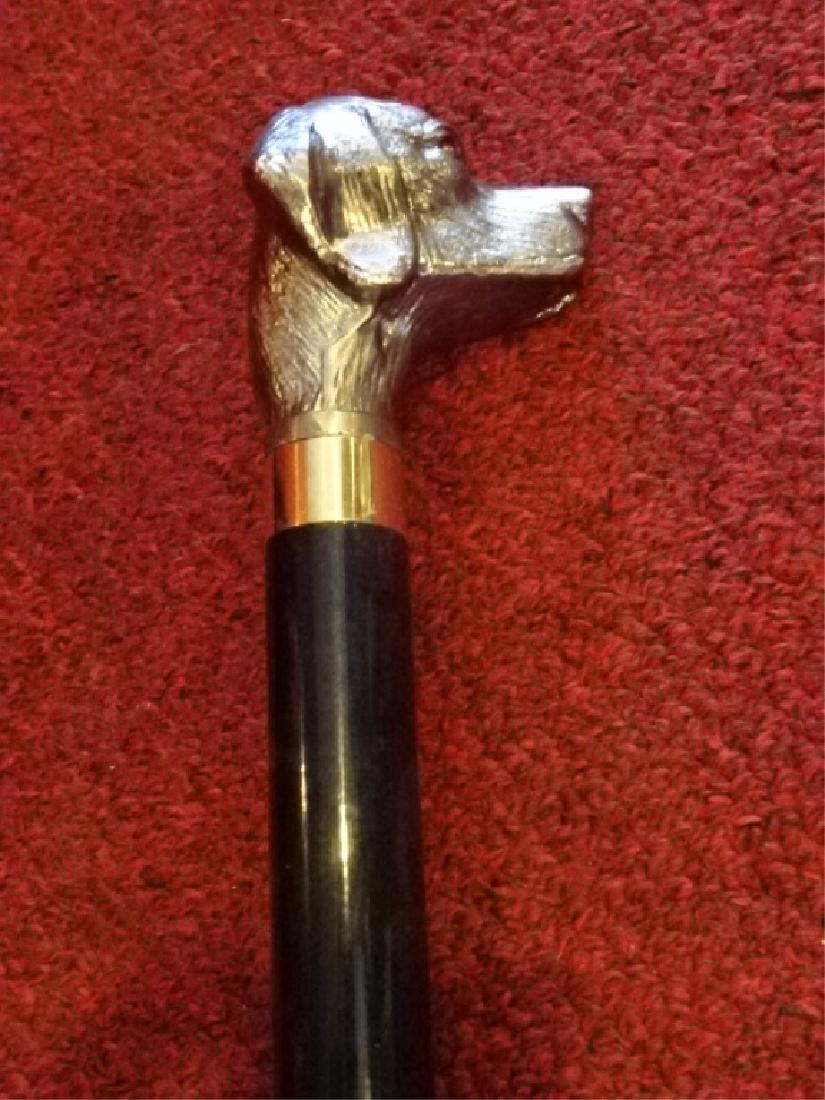 Dog Head Sword Cane / Walking Stick, Metal Handle