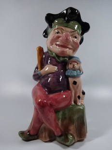 Vintage Melba Ware Pottery Toby Jug, Punch, H. Wain