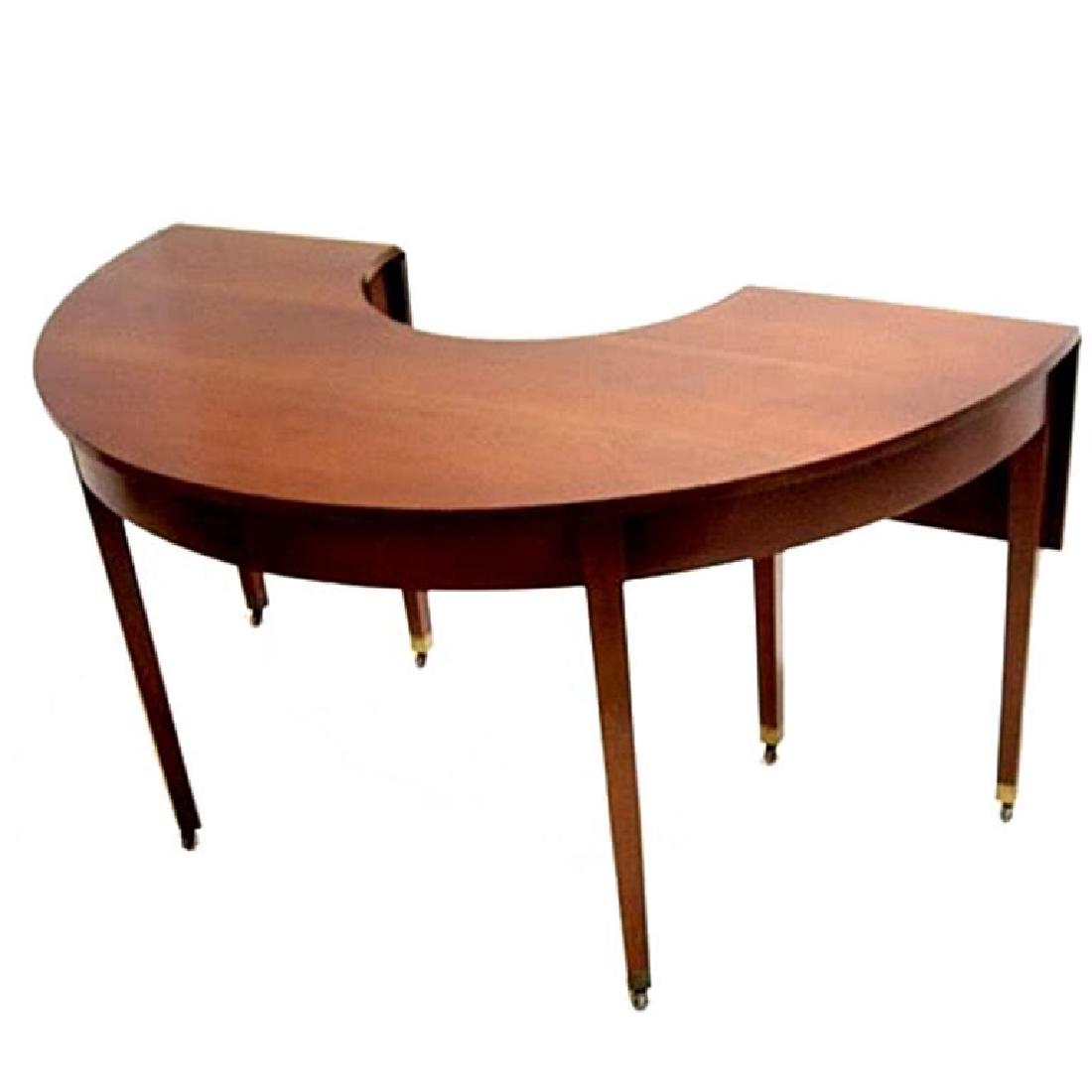 VINTAGE KITTINGER HALF MOON WRITING DESK, EXTENDABLE