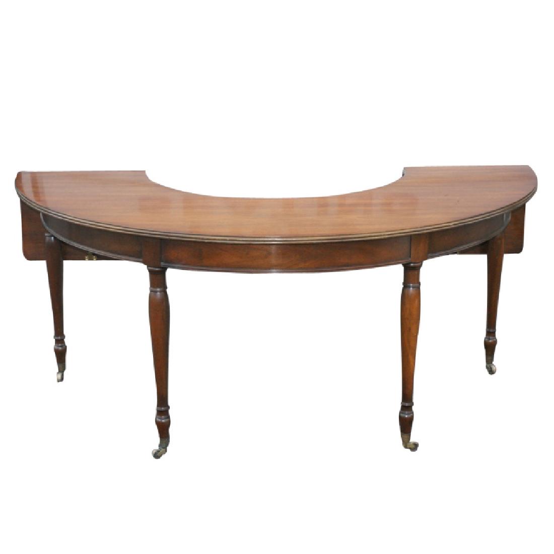 VINTAGE KITTINGER HALF MOON WRITING DESK, EXTENDABLE