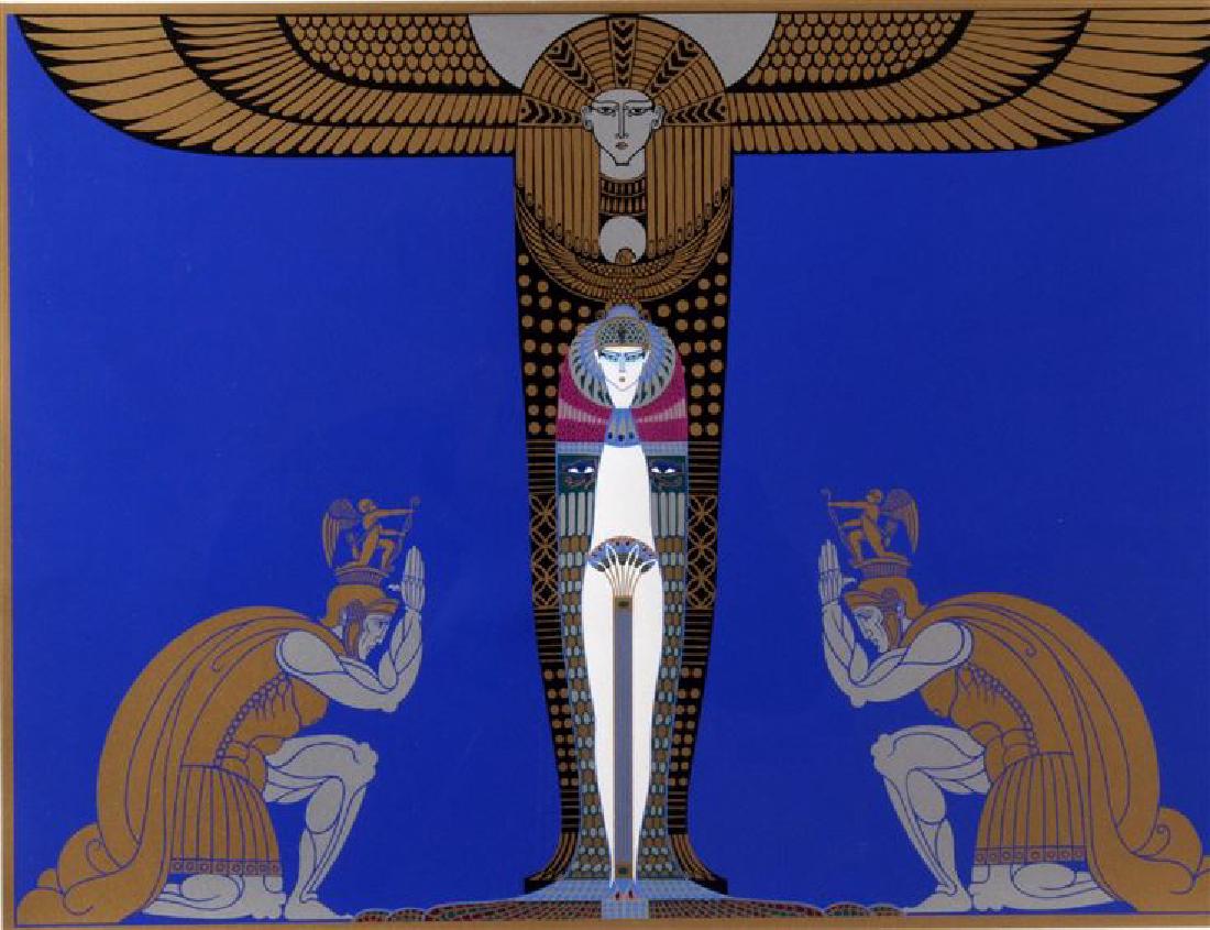 Erte Romain De Tirtoff Signed Serigraph "cleopatra",