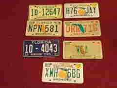 Vintage Florida License Plates