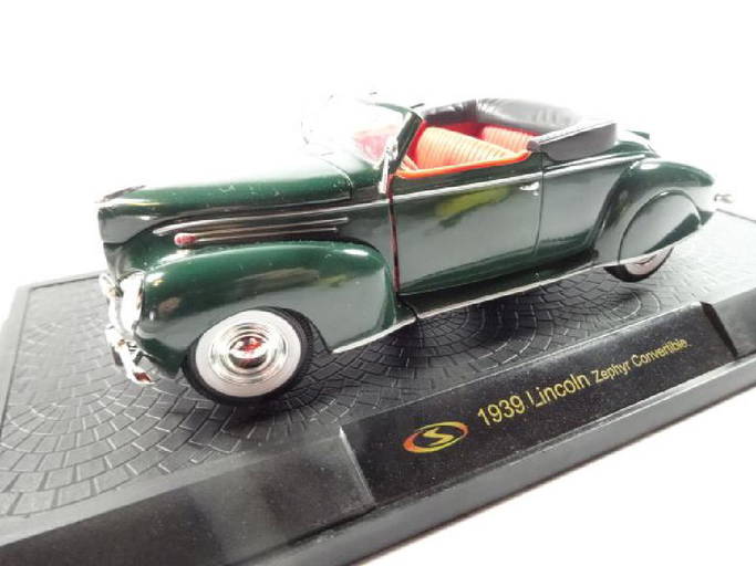 1939 Lincoln Zephyr Diecast Metal Car Model, Sold As