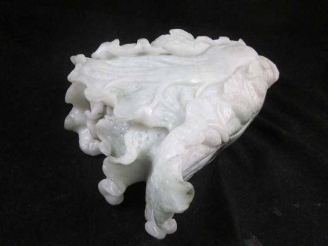 Large Carved Jade Cabbage, Approx 8 1/4" Long. Csn