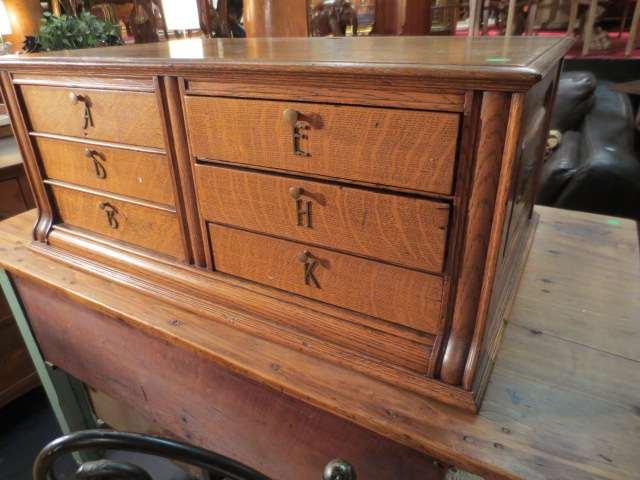 16: ANTIQUE OAK NATIONAL CASH REGISTER CABINET, APPROX