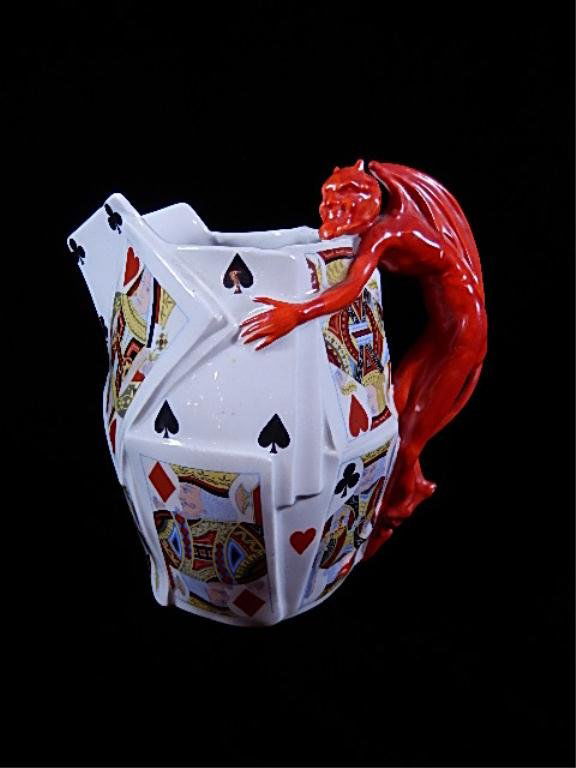 Royal Bayreuth Bavaria Porcelain "devil & Cards"