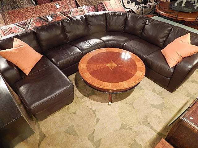 Modern Design Brown Leather Sectional Sofa By Italsofa,