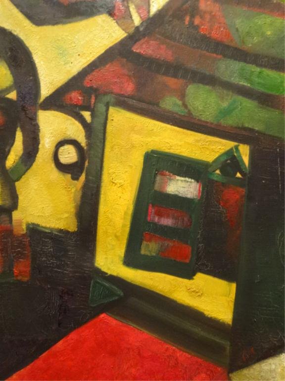 LEO ROTH OIL ON CANVAS, "ROOSTER", CIRCA 1964, WITH