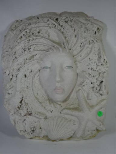 LARGE STONE FEMALE FACE SCULPTURE, 20" X 16" (SKU - Dec 03, 2013 ...