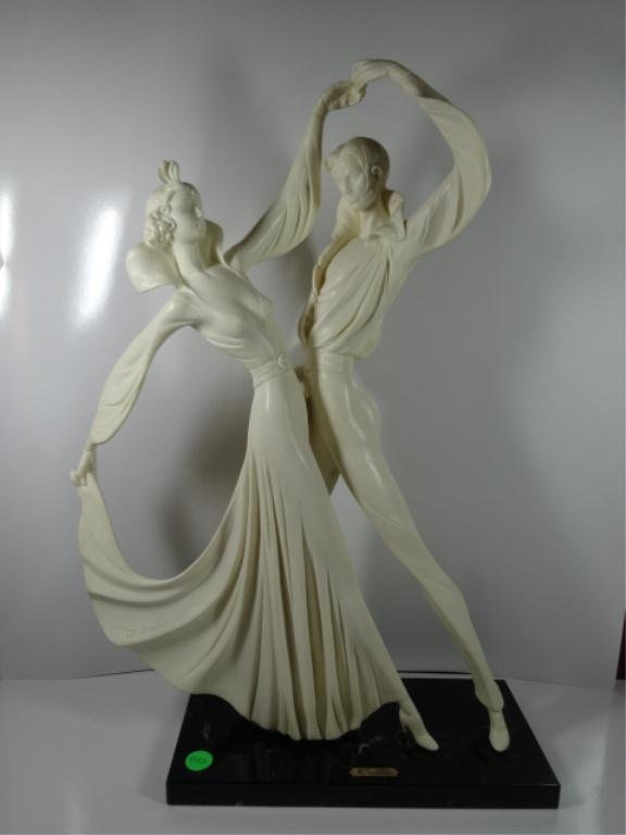A. Santini Sculpture, Dancers, Labeled A. Santini,