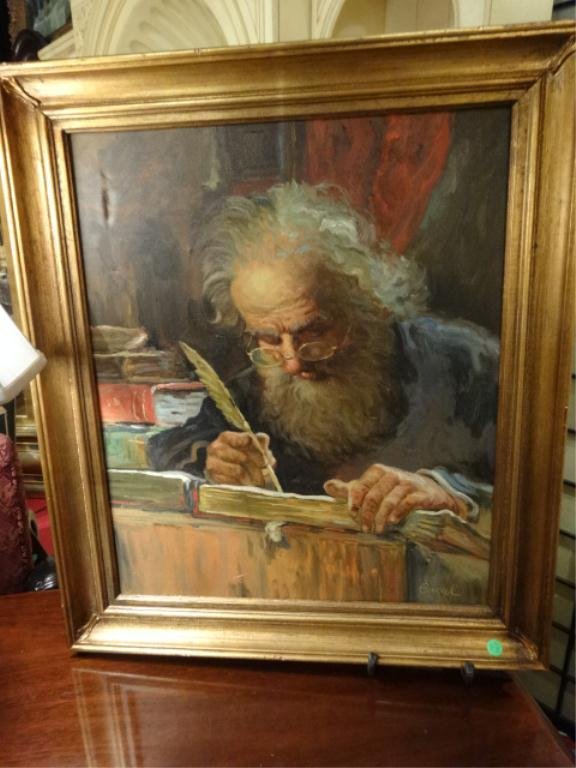 MANUEL CASAL (SPANISH) OIL PAINTING ON CANVAS, MAN