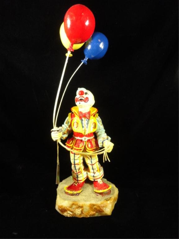 RON LEE SIGNED METAL CLOWN SCULPTURE, CLOWN WITH