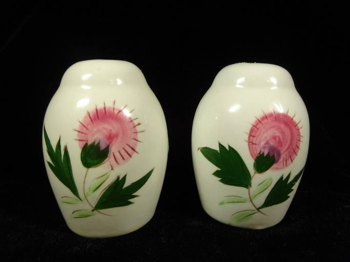 Stangl Pottery Salt And Pepper Shakers, Thistle