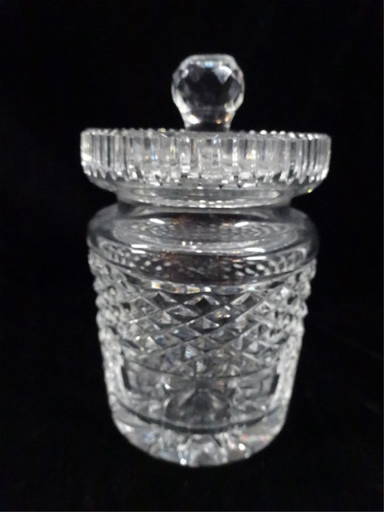 Waterford Crystal Jam Jar With Lid, Marked Waterford,