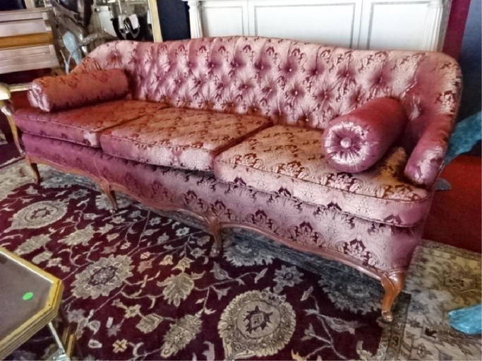 LOUIS XV STYLE SOFA, BURGUNDY AND GOLD TUFTED - Feb 07, 2017 | Wilton ...