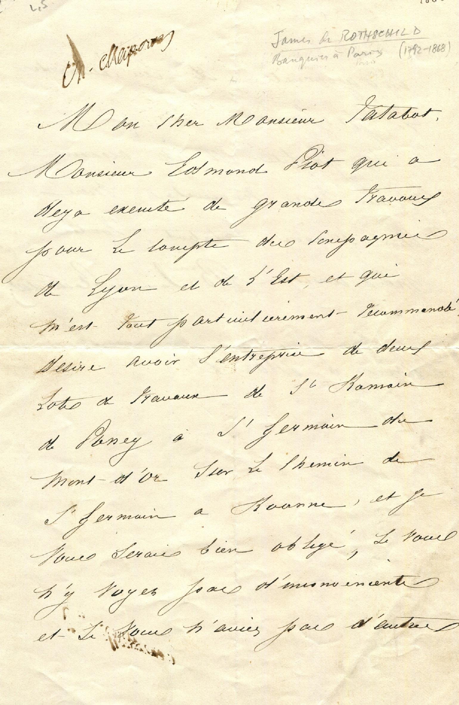 Rothschild James Mayer De: (1792 1868)