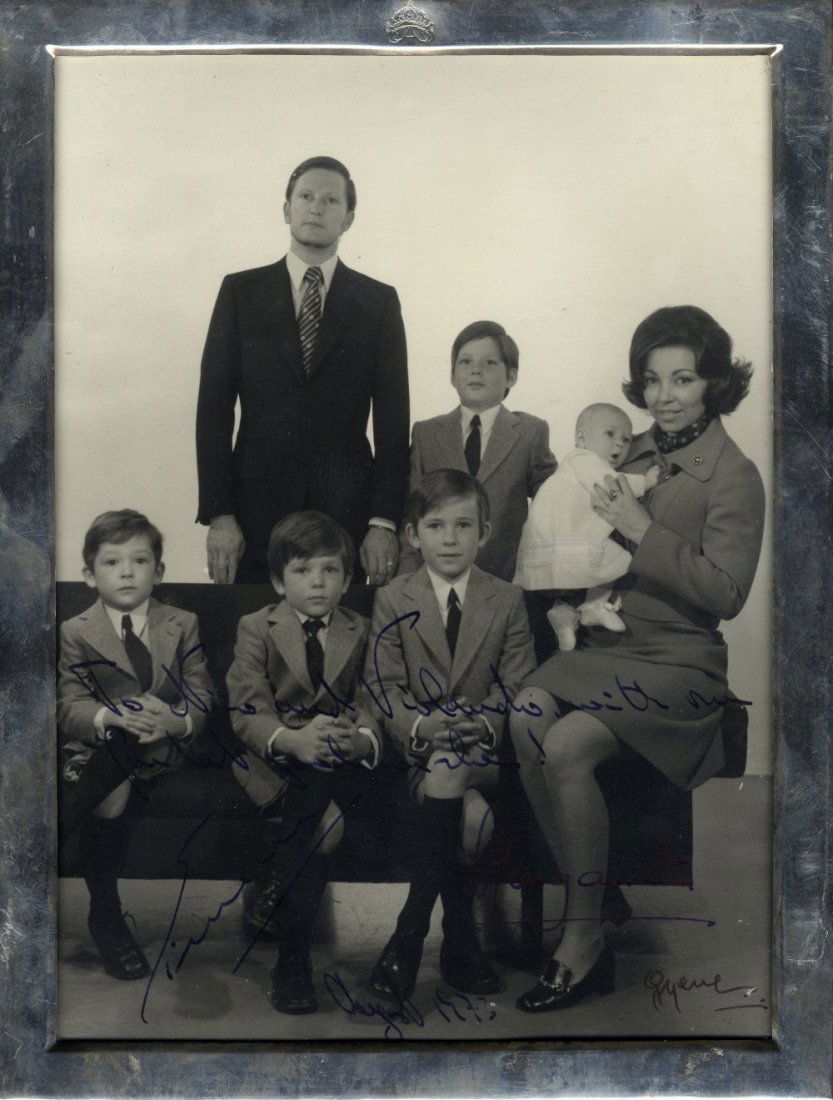 SIMEON II: (1937-) Tsar of Bulgaria 1943-46. Signed 7 x