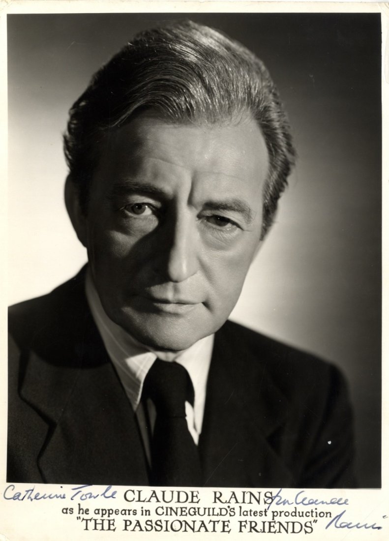 Rains Claude: (1889 1967) English Actor, Famous For His