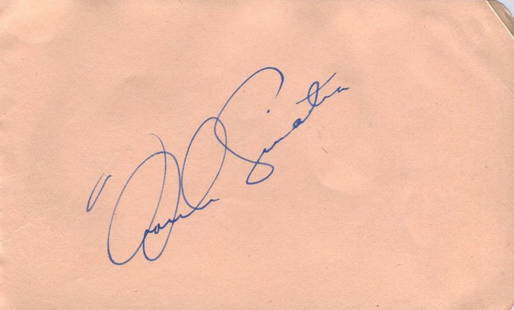 Frank Sinatra American Singer Autograph Jsa